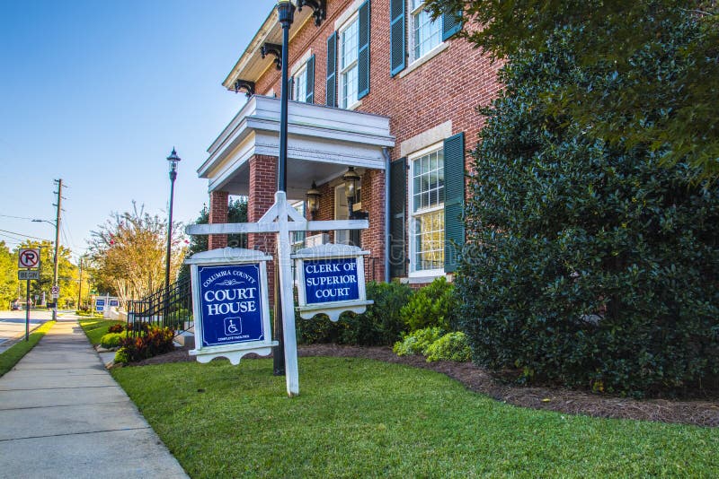 Courthouse in Appling Front Side View Editorial Stock Photo - Image of ...