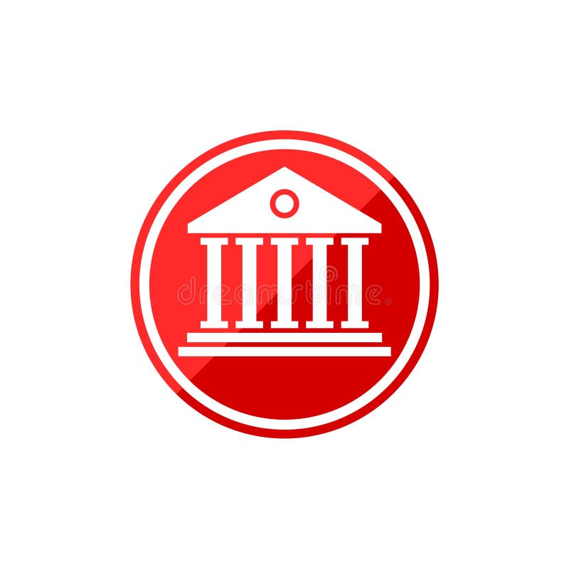 Courthouse Building Icon Isolated on White Background. Bank Icon Stock ... Courthouse Building Icon Isolated on White Background. Bank Icon Stock ...