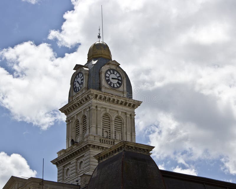 Courthouse Clock Tower Dome - Decorah, Iowa Stock Photo - Image of ...
