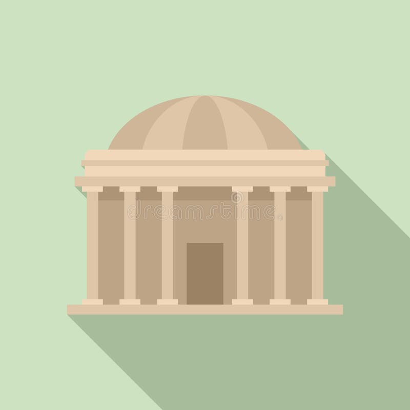 Courthouse Icon Flat Style Stock Vector Illustration Of Vector