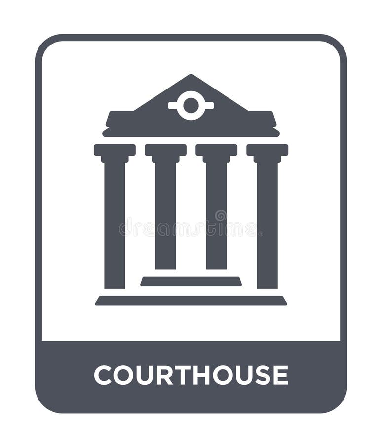 Courthouse Icon in Trendy Design Style. Courthouse Icon Isolated on ...