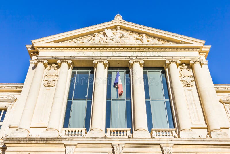 Courthouse in Nice, France stock photo. Image of central - 59189720