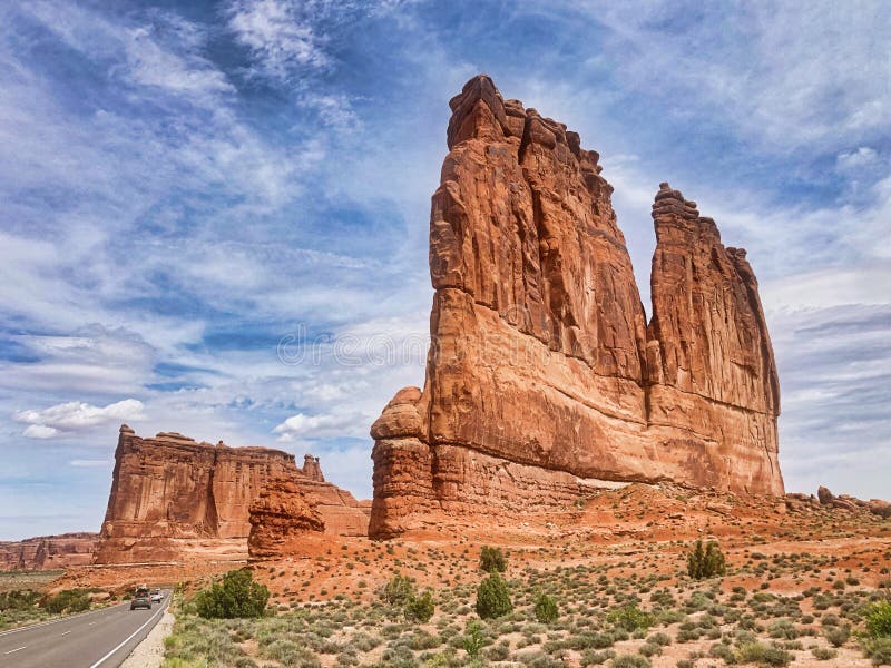 Courthouse Towers, Arches National Park, Utah Stock Photo - Image of ...