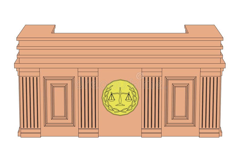 Courtroom table stock illustration. Illustration of courtoom - 54848737