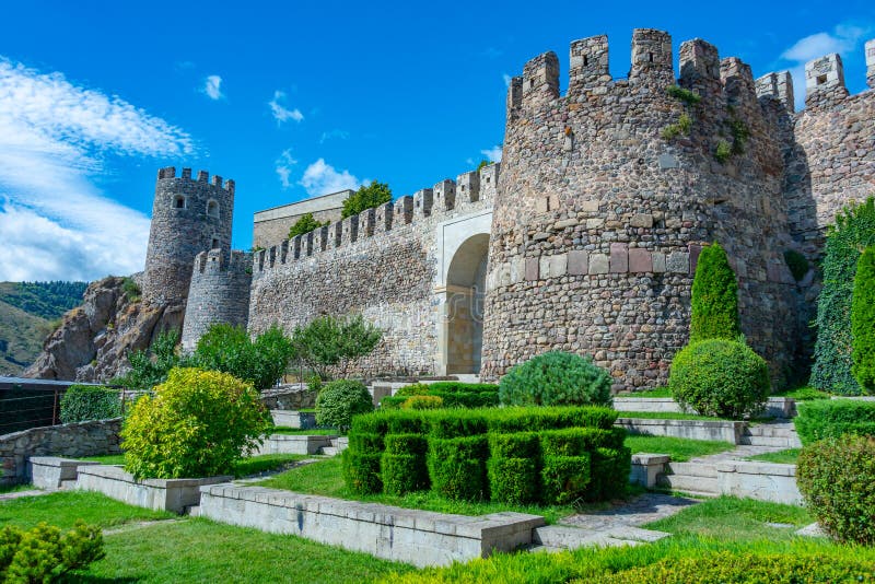 Courtyard at the Akhaltsikhe (Rabati) Castle in Georgia Stock Image ...