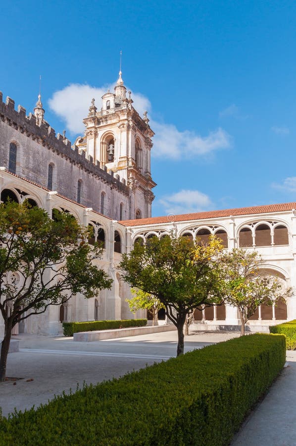 Courtyard of Alcobaca Monastery Stock Photo - Image of europe, abbey ...