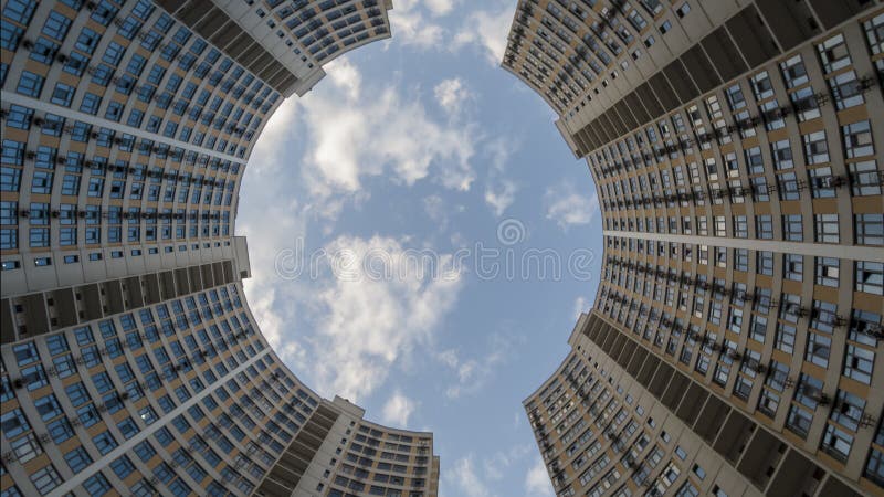 The Courtyard of the Apartment Complex, Bottom View of the Well, the ...