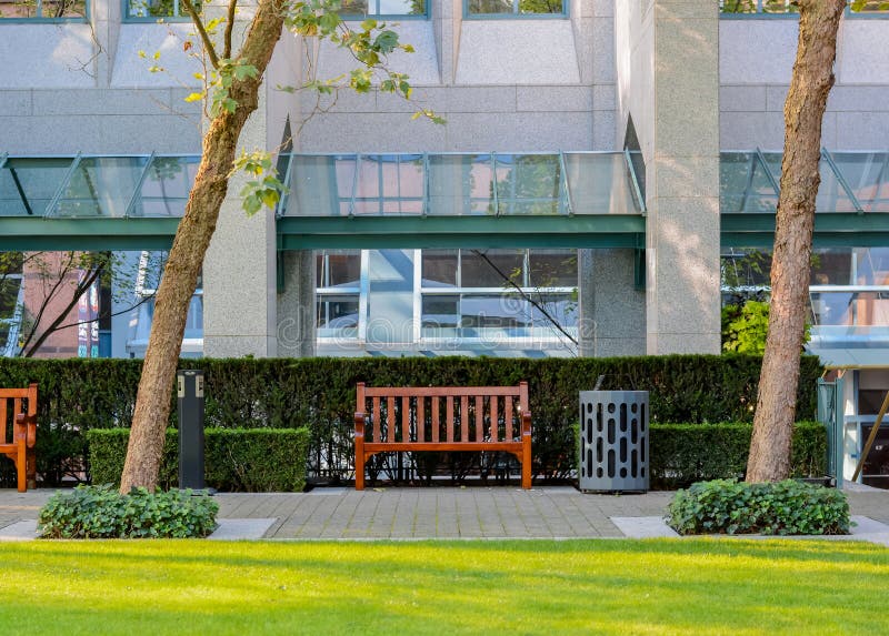 Courtyard Bench stock photo. Image of grass, nature, courtyard - 81179642