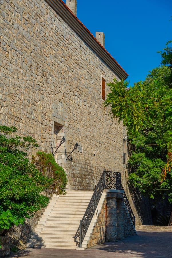 The Courtyard of the Citadel of Carcassonne, France Stock Image - Image ...