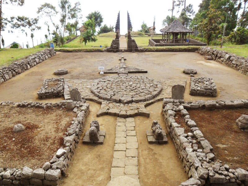 The Courtyard of the Cetho Temple Stock Photo - Image of waterway ...