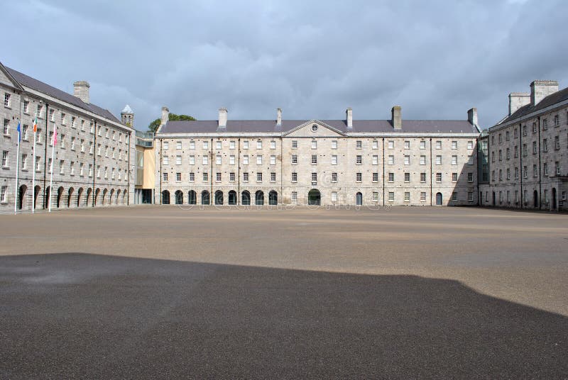 Courtyard of Collins Barracks Stock Photo - Image of military ...
