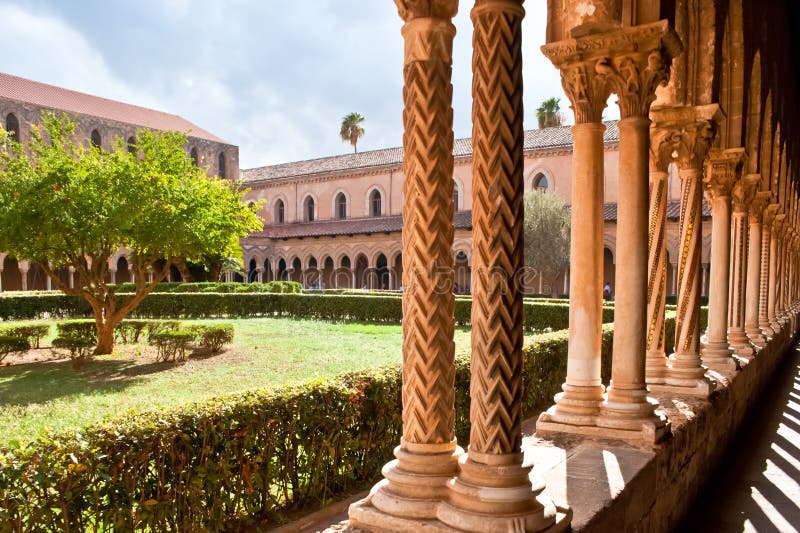 The courtyard with columns stock photo. Image of attraction - 30518244