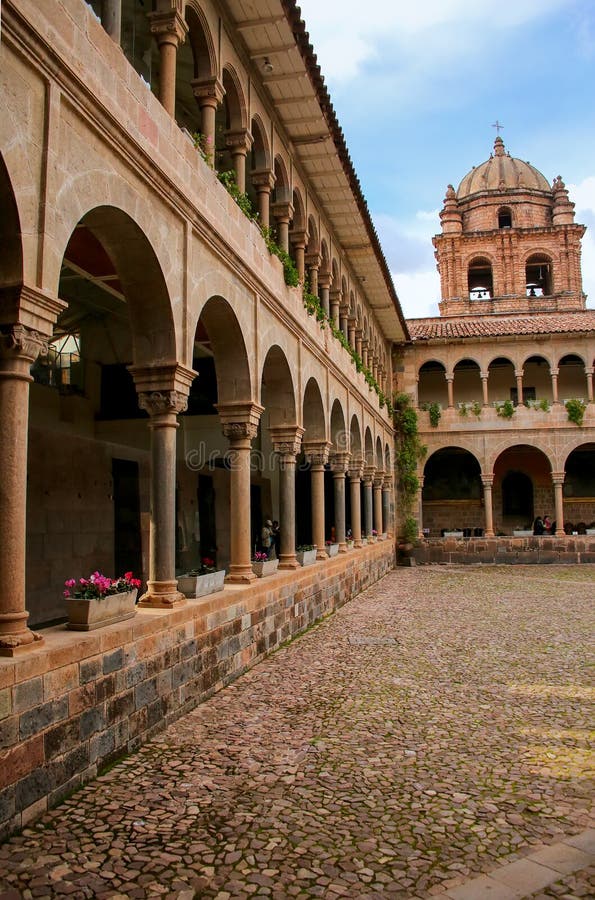 Courtyard of Convent of Santo Domingo in Koricancha Complex, Cusco ...