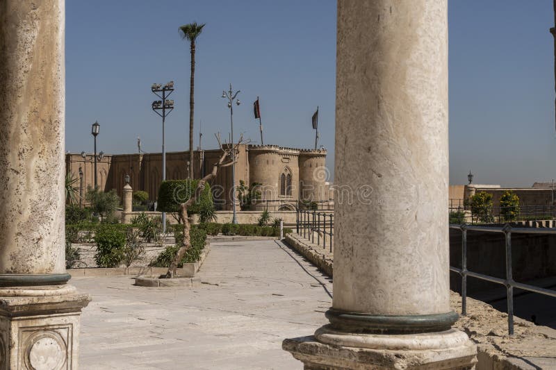 Courtyard of the Crystal Mosque, Cairo City Stock Photo - Image of ...