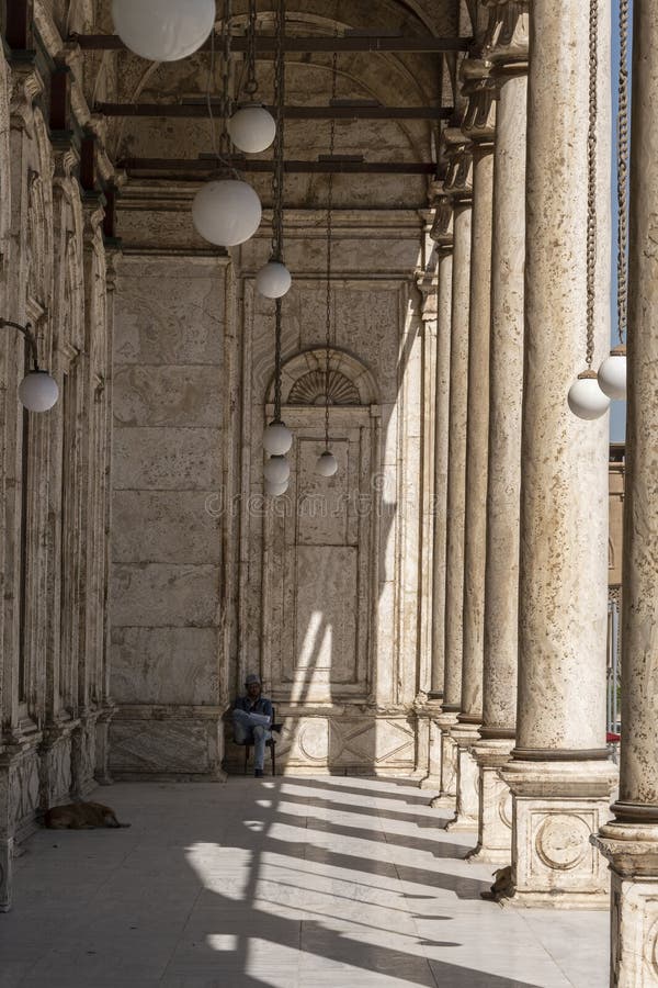 Courtyard of the Crystal Mosque, Cairo City Stock Photo - Image of ...