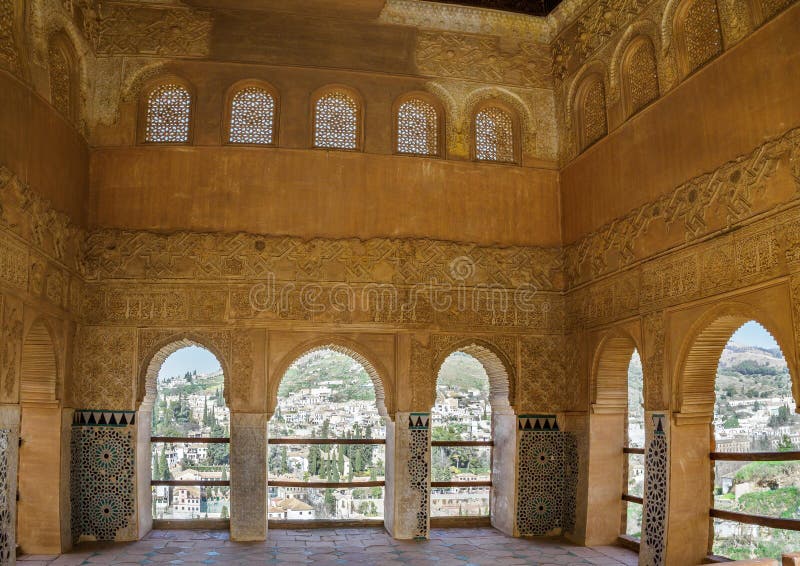 Courtyard in El Patral Courtyard of Alhambra in Granada, Spain Stock ...