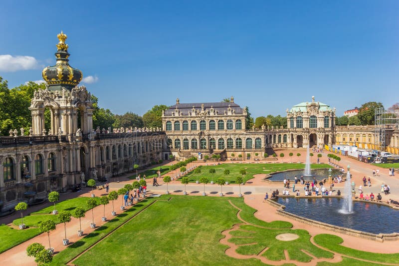 Courtyard of the Historic Zwinger Cpalace Complex in Dresden Editorial ...