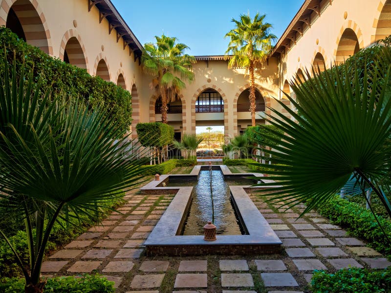 Courtyard of a Hotel Complex, Egypt Stock Photo - Image of beauty ...