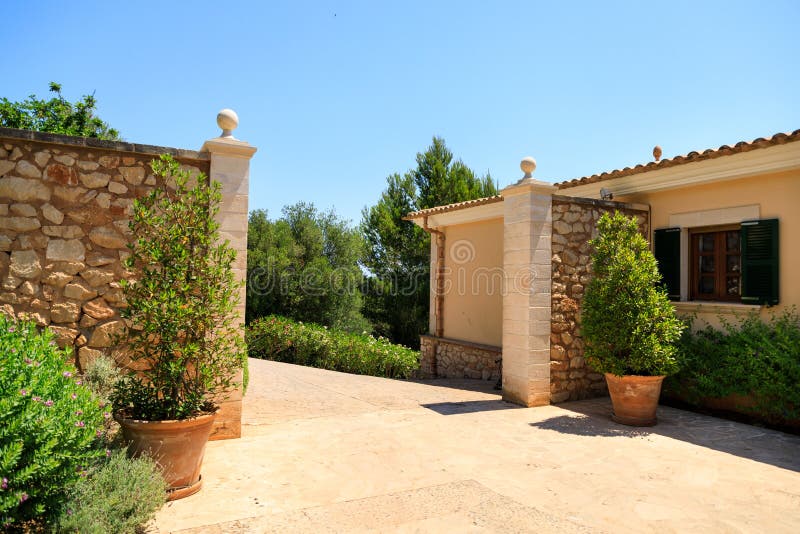 Courtyard of the house stock image. Image of entrance - 122516653