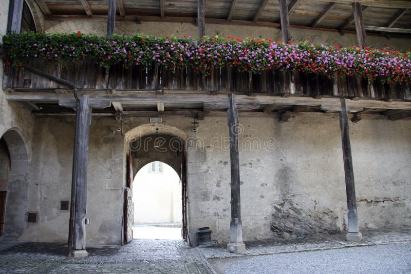 Courtyard stock image. Image of courtyard, architecture - 215072451