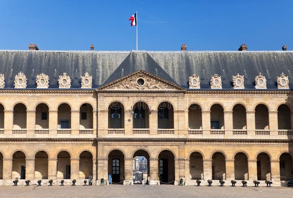 Courtyard of Les Invalides, Paris Stock Image - Image of paris ...