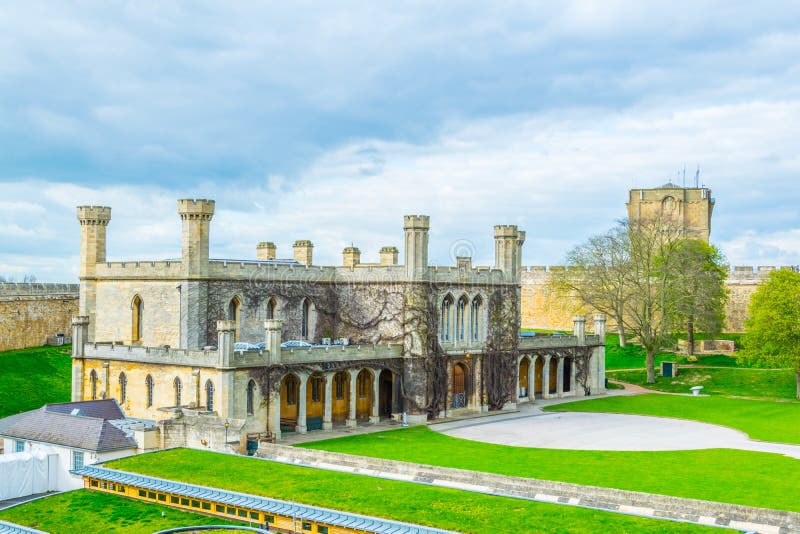 Courtyard of the Lincoln Castle, England Stock Photo - Image of castle ...