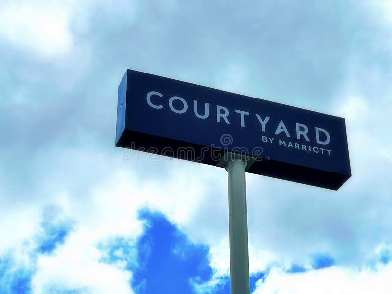 Courtyard by Marriott sign editorial stock photo. Image of brand ...