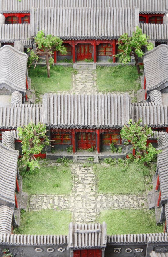 Courtyard model stock photo. Image of asia, architect - 12735052