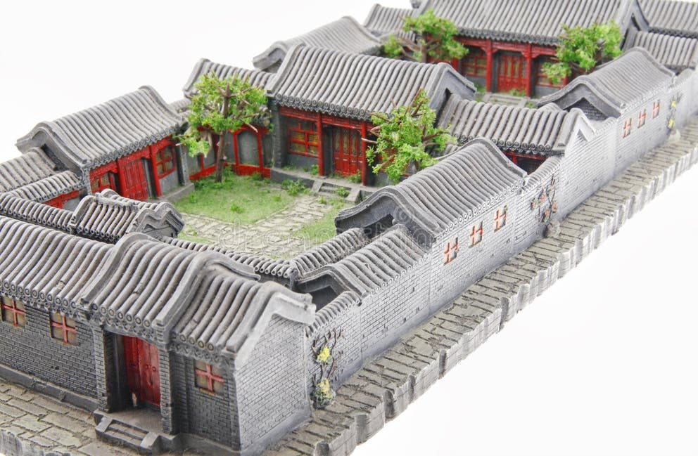 Courtyard model stock photo. Image of asia, architect - 12735906