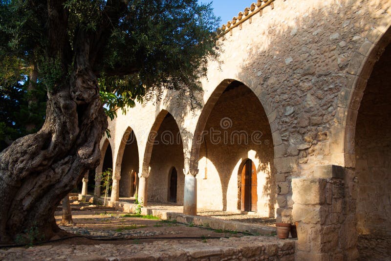 Courtyard of the Monastery stock photo. Image of passageway - 54731848