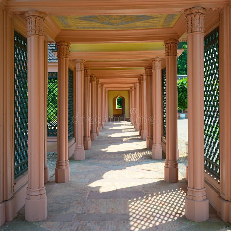 Courtyard in Muslim Mosque stock image. Image of minaret - 83334193