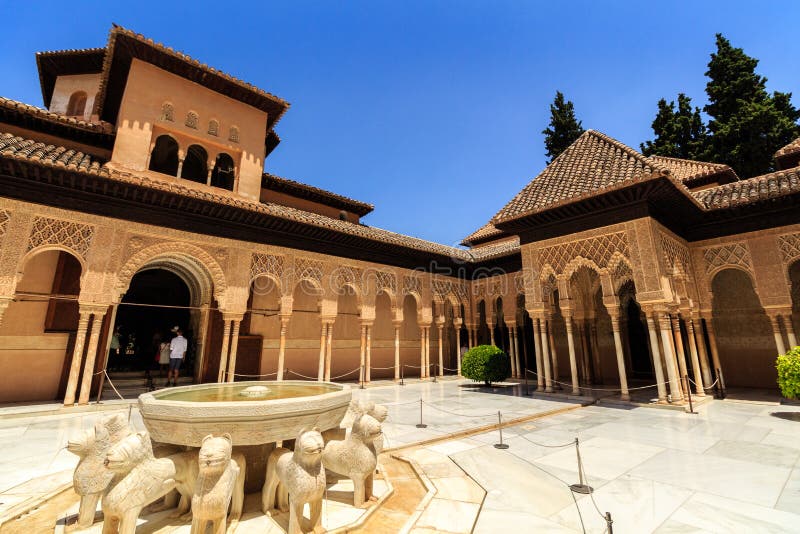 Courtyard of the Myrtles (Patio De Los Arrayanes) in La Alhambra ...