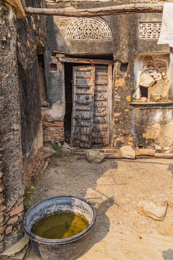 Courtyard of an Old Abandoned House Stock Image - Image of entrance ...