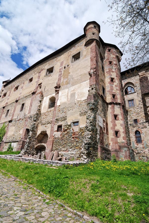 Courtyard of the Old Castle in Banska Stiavnica Stock Image - Image of ...