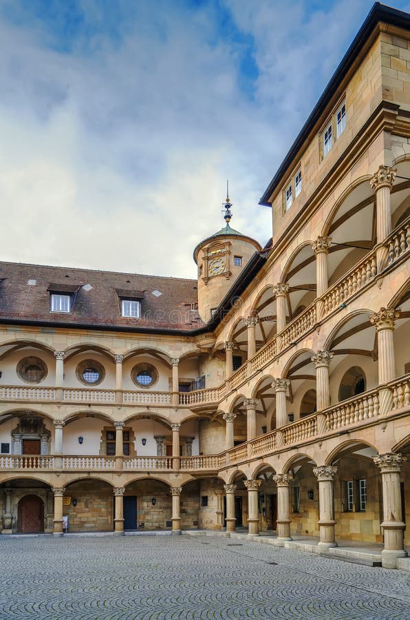 Courtyard of the Old Castle, Stuttgart, Germany Stock Image - Image of ...