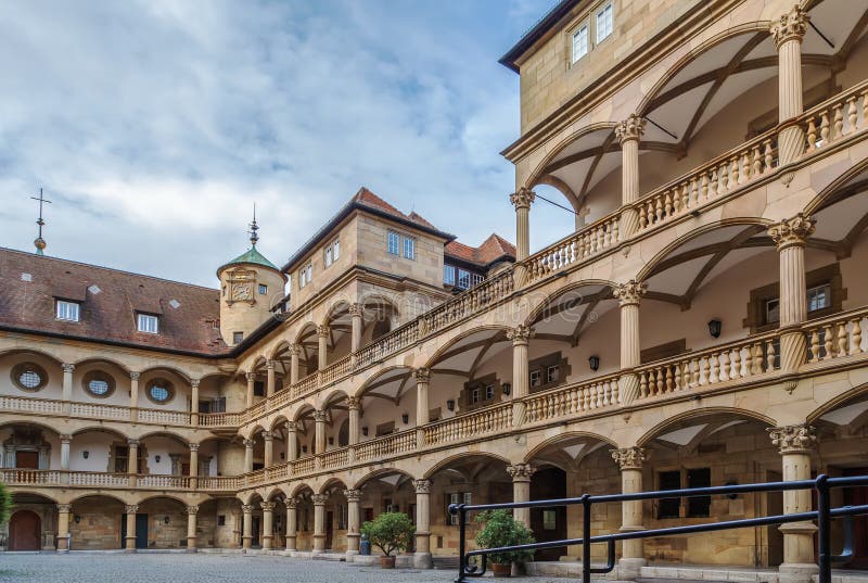 Courtyard of the Old Castle, Stuttgart, Germany Stock Photo - Image of ...