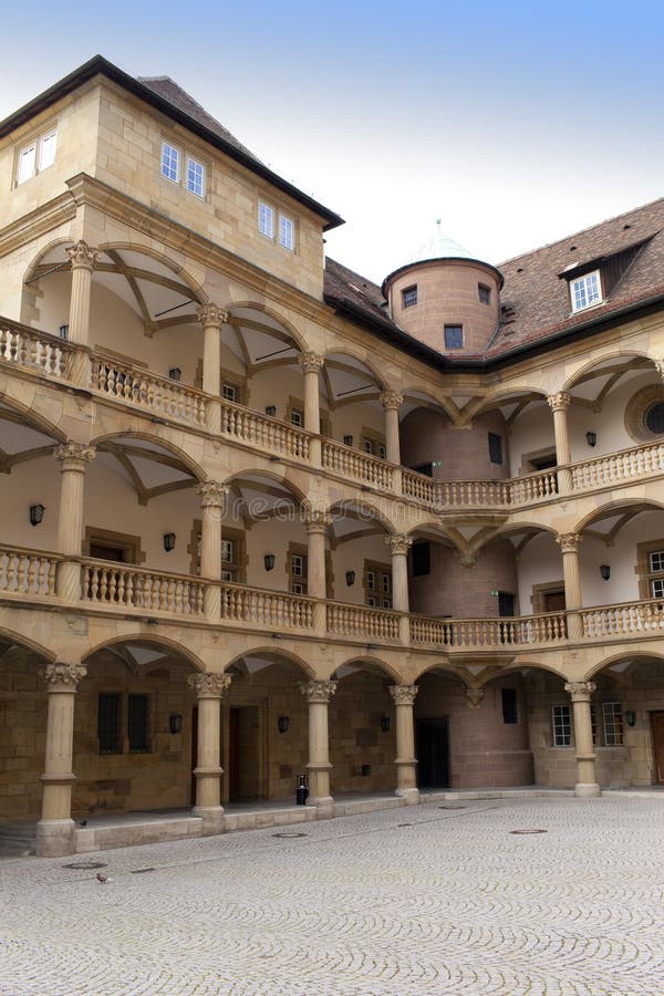 Courtyard of the Old Castle 10th Century in Stuttgart Stock Photo ...