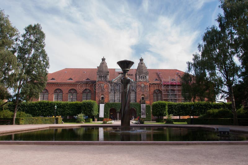 The Courtyard of the Old National Library of Denmark Editorial Stock ...