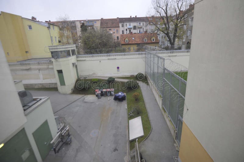 In the Courtyard of a Prison Stock Photo - Image of justice, sentence ...
