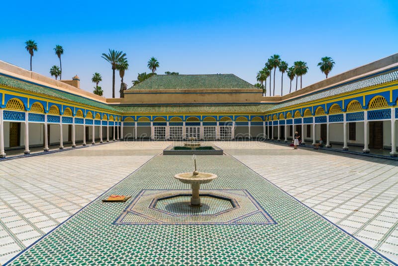 Courtyard of the Royal Palace in Marrakech Editorial Image - Image of ...