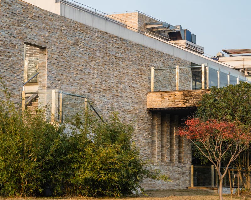 Courtyard Scene in Sunset stock photo. Image of glass - 28227960
