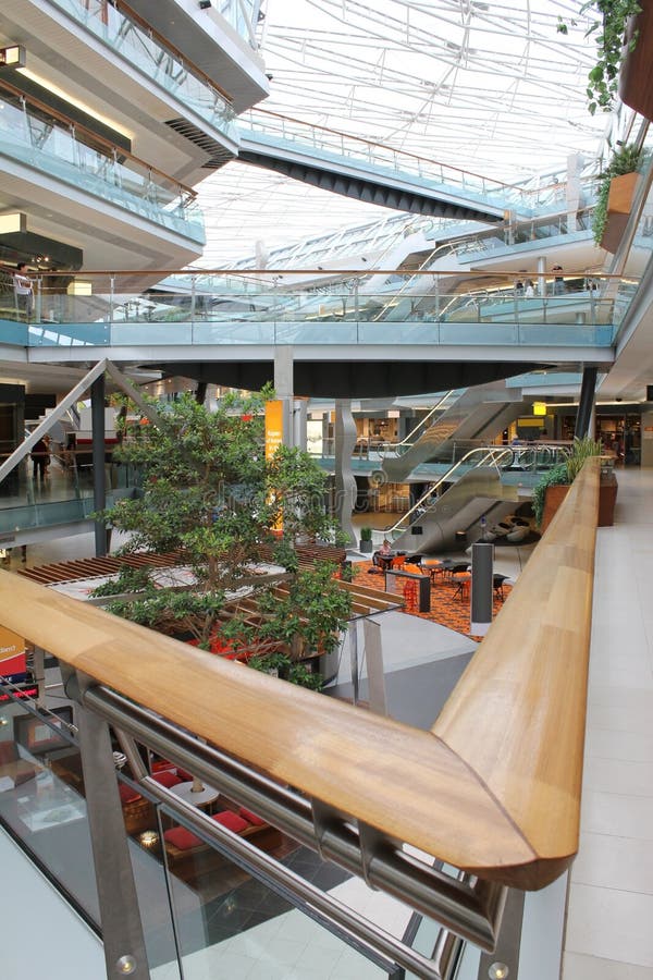 Courtyard of a Shopping Center Stock Image - Image of indoors, center ...