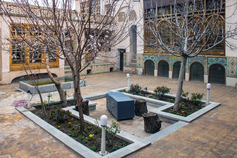 Courtyard of a Traditional House Stock Image - Image of brick, asia ...