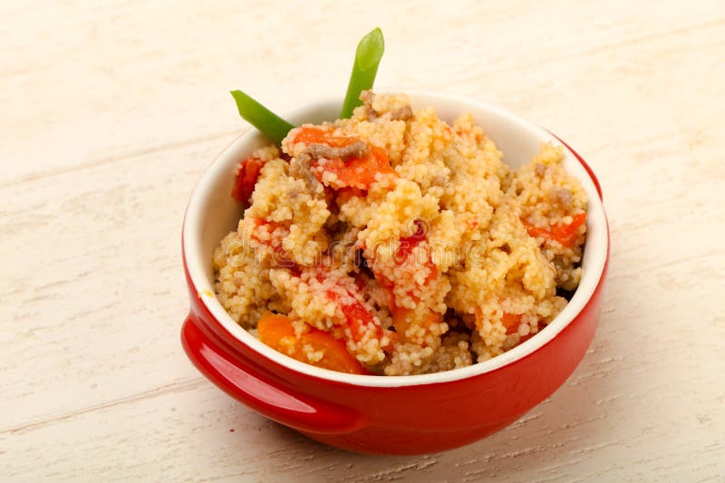 Couscous with meat stock image. Image of semolina, bulgur - 112079927