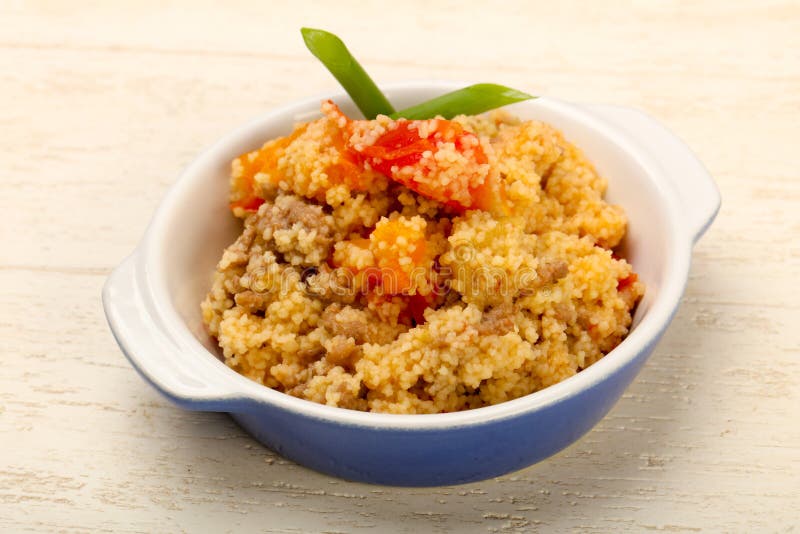 Couscous with meat stock image. Image of african, couscous - 112267061