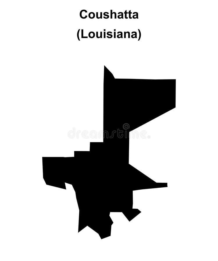 Coushatta outline map stock vector. Illustration of infographic - 387343030