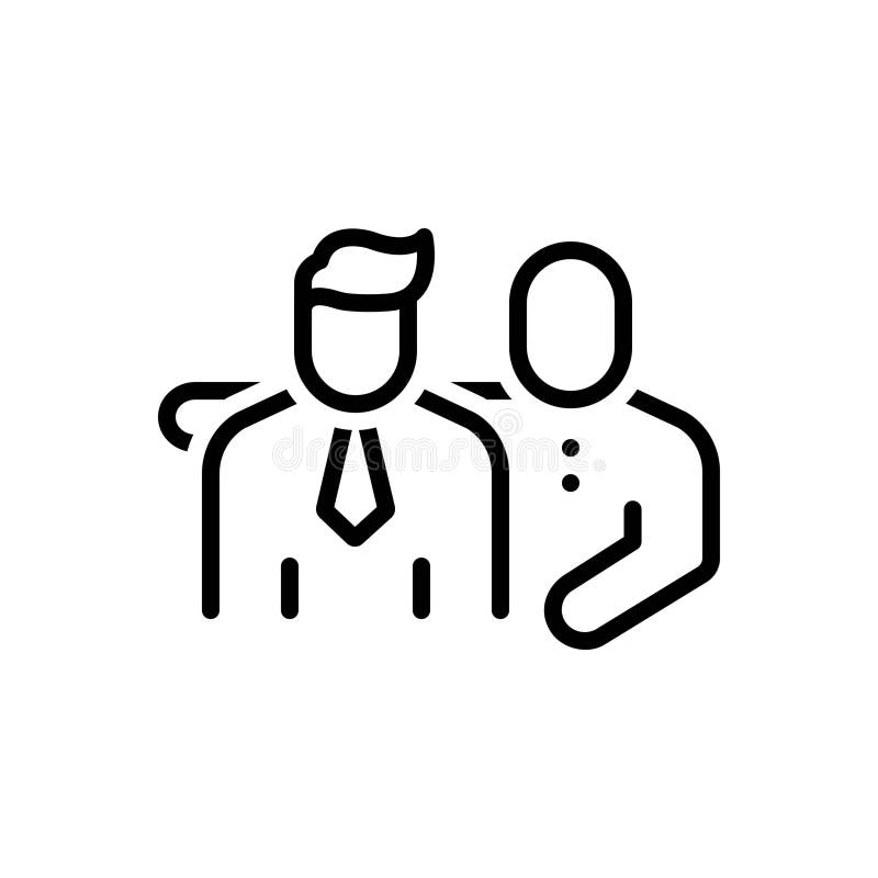 Black Line Icon for Cousin, Family and Together Stock Illustration ...