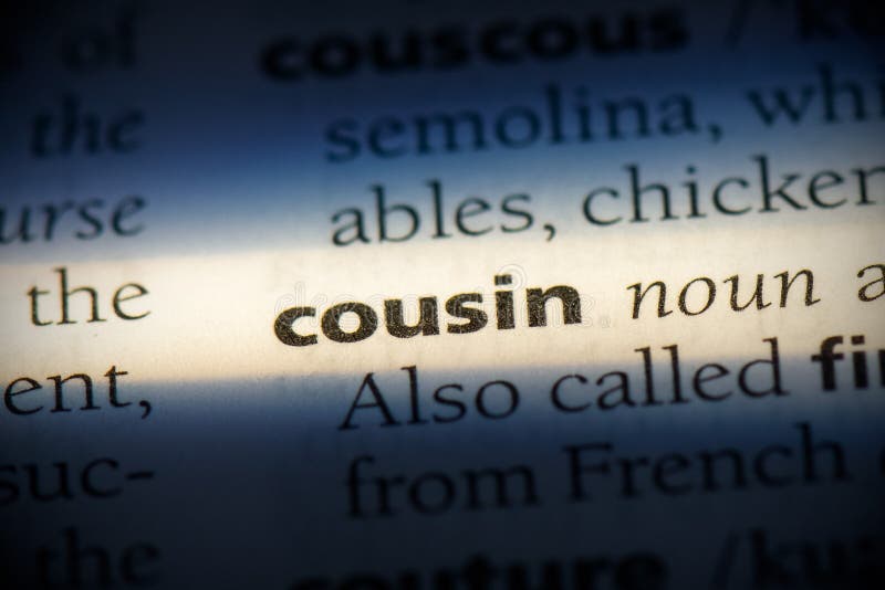 Cousin stock image. Image of vocabulary, detail, macro - 161577895