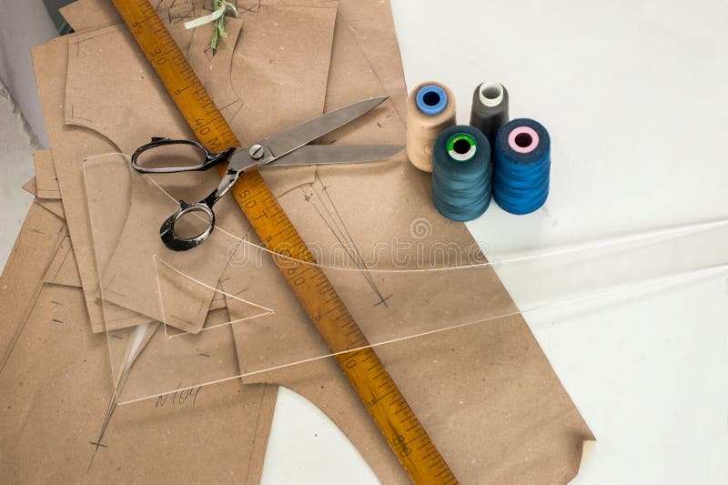 Couturiers Patterns, Threads and Scissors, Equipment, Sewing Workshop ...