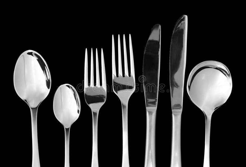 Couverts image stock. Image du diner, cuillère, endroit - 5762399